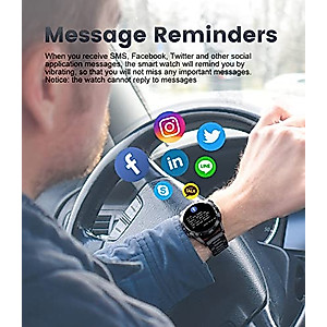 LIGE Smart Watch for Men with Bluetooth Answer/Make Call/Voice Speaker, Android iOS Smartwatch 1.32" Full Touch Screen IP67 Waterproof Fitness Tracker Watch with Heart Rate Sleep Monitor