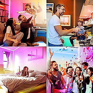 DAYBETTER Smart WiFi Led Lights 50ft, Tuya App Controlled Led Strip Lights, Work with Alexa and Google Assistant, Timer Schedule Led Lights Strip, Color Changing Led Lights for Bedroom Party Kitchen