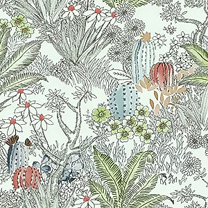 Wudnaye Floral Wallpaper Peel and Stick Wallpaper Floral Contact Paper 17.7 inch × 118.1 inch Vintage Flower Wallpaper Self Adhesive Removable Wallpaper Peel and Stick Floral Wall Paper for Bathroom