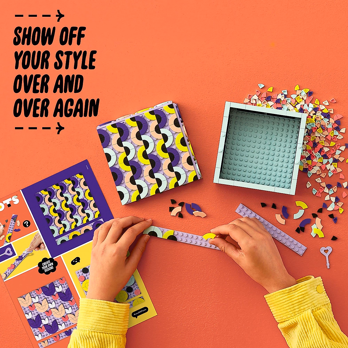 LEGO DOTS Big Box 41960 Arts and Crafts Set for Kids Aged 6 Plus, DIY Desk Tidy Organizer or Toy Jewelry Storage Tray, Decoration Creative Activity