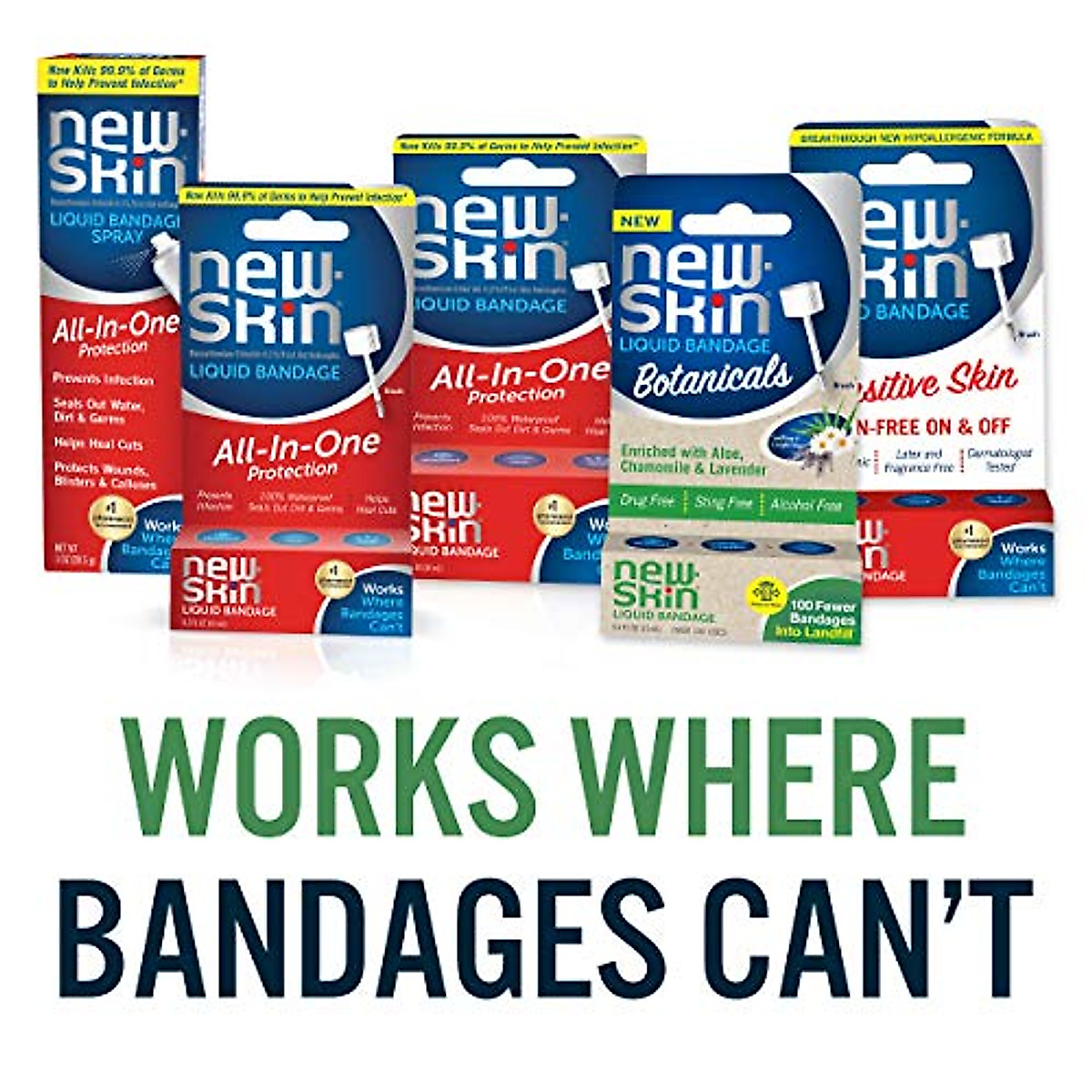 NEW-SKIN Botanicals Liquid Bandage for Minor Cuts and Scrapes, 0.3 Ounce