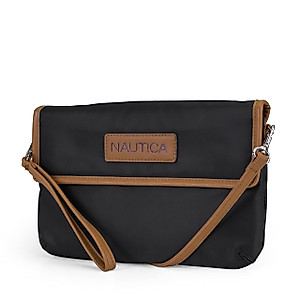 Nautica womens Rfid Blocking Mini Crossbody Wallet Wristlet Clutchh, Electric Red, One Size US