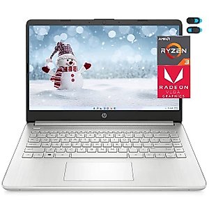 HP 14" HD Business Laptop, AMD Ryzen 3 3250U, 8GB DDR4, 128GB NVMe SSD, HDMI Bluetooth WiFi Webcam, Long Battery Life, Natural Silver, Windows 11 S, YSC Accessory