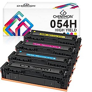 CHENPHON Compatible Canon 054H 054 Toner Cartridge High Capacity 4-Pack (BK/CMY) with Canon imageCLASS MF644Cdw LBP622Cdw LBP620C 621cw 623cdw MF641cw 642cdw 640c 643cdw 645cx Laser Printer (Black)