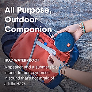 JBL Clip 3, Dusty Pink - Waterproof, Durable & Portable Bluetooth Speaker - Up to 10 Hours of Play - Includes Noise-Cancelling Speakerphone & Wireless Streaming