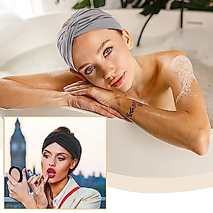 Mandydov 8 Pack Wide Headbands for Women, Soft Stretchy Turban Headband Hair bands Head Bands Hair Wraps with Twisted Knots for Clean Face Makeup Yoga Workout