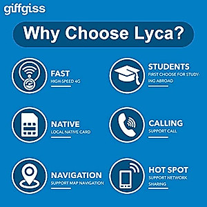 Lycamobile Australia Prepaid SIM Card - 50 GB Internet Data in 4G/LTE for 28 Days, Unlimited Talk in Australia, Triple Cut 3 in 1 Simcard - Standard Micro Nano