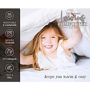 Elegant Comfort All Season Goose Down Alternative Reversible 3-Piece Comforter Set- Available in and Colors, Full/Queen, Red/Gray