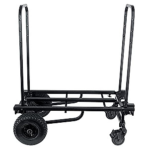 Rockville Rock Cart Pro DJ Equipment Transport Roller Car w/(3) Bags+Floor+Shelf