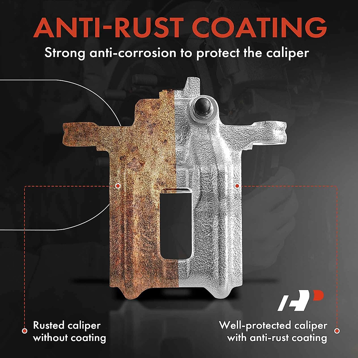 A-Premium Rear Disc Brake Caliper Assembly Compatible with Select Ford and Lincoln Models - Expedition 97-02, For F-150 97-03, For F-250 97-07, Lobo 01-04, Blackwood 02-03, Navigator 98-02, Town Car