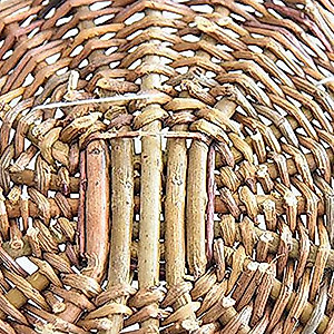 UXZDX Hand-Woven Hanging Basket Storage Basket Flower Pot Wall Hanging Basket Potted Flower Pot Basket Rattan Basket