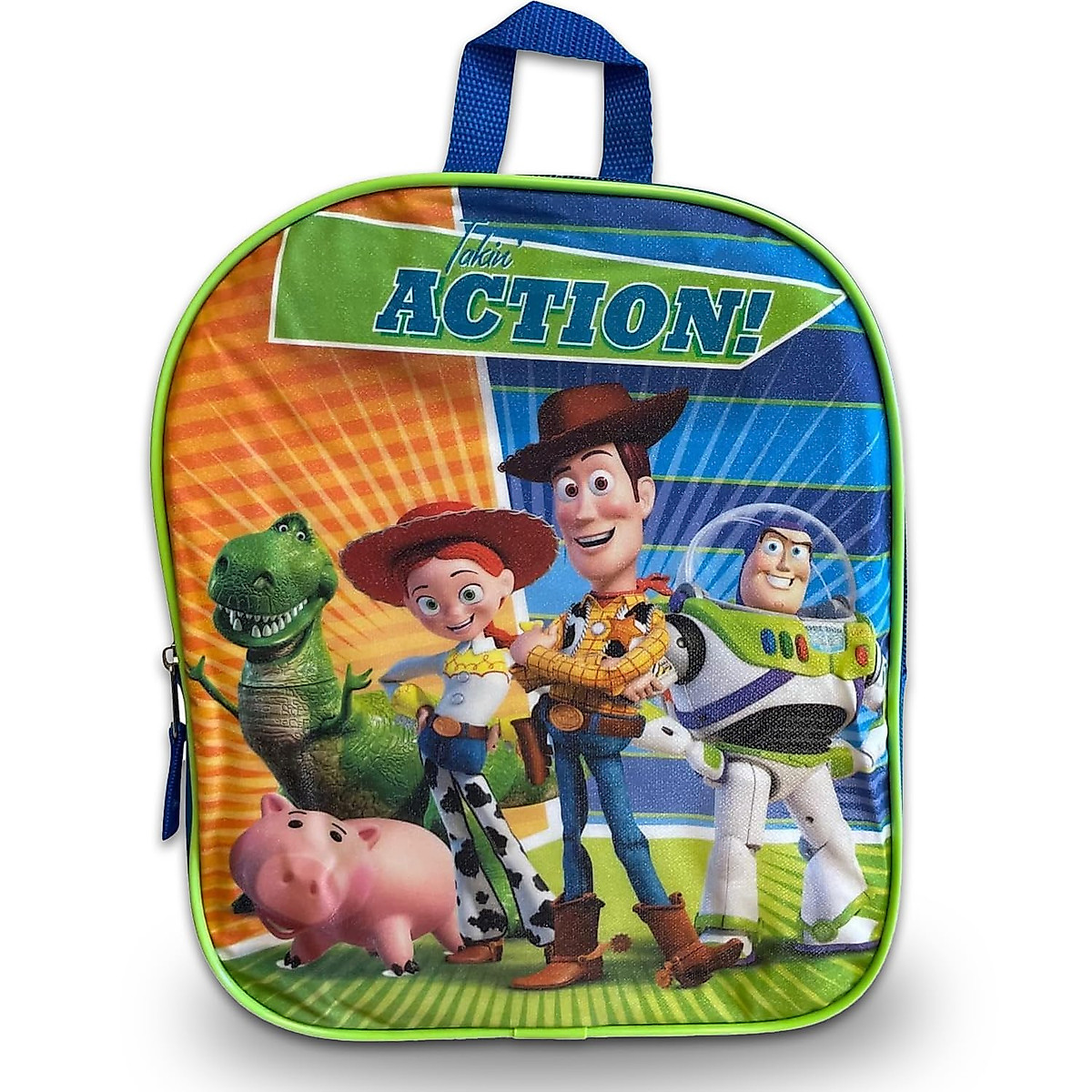 Fast Forward Toy Story ''Action'' 11'' Mini Backpack (Blue-Green)