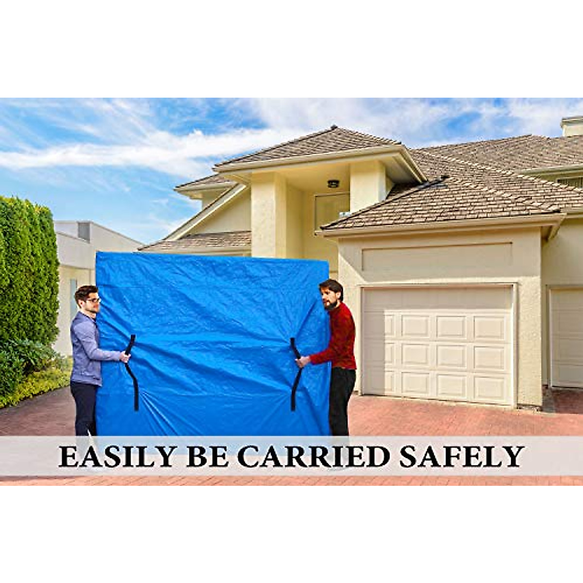 Dofilachy Heavy Duty Mattress Bags for Moving and Storage - Reusable Mattress Protection Cover Bag - King, Queen, Full, Twin Size Mattress Protector with Strong Zipper and Handles (Queen)