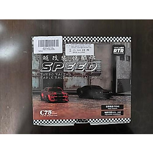 FLYCOLOR TurboRC 1:76 Mini Sports Car 4CH 2.4GHZ Remote Control Full Proportional RTR Kit with 2 Replaceable Body Shell (C75-Black)