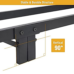 RedSwing Firewood Rack Outdoor, 8 Foot Heavy Duty Logs Holder for Fireplace Metal Wood Pile Storage Stacker Organizer, Square Tube 8ft Black