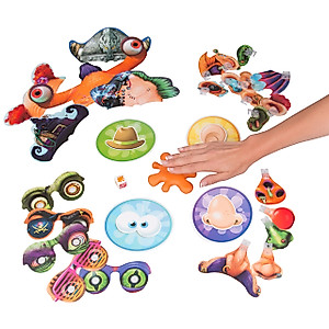 Outset Media Stoopido - The Family Party Game of 1000 Silly Faces - Includes 25 Double-Sided Face Masks for Endless Combinations - Ages 6+