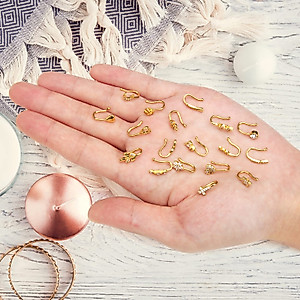 CrazyPiercing 18Pcs Fake Nose Ring CZ African Nose Cuffs Gold Faux Septum Nose Rings Clip on Nose Jewelry for Woman Non Pierced Jewelry(18P)