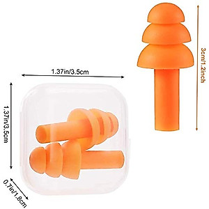 Earplugs for Sleeping, 9 Pairs Silicone Ear Plugs for Swimming with Aluminum Carry Case Noise Reduction for Learning, Hearing Protection, Concerts, Airplanes, Shooting for Woman, Man, Kids (9)