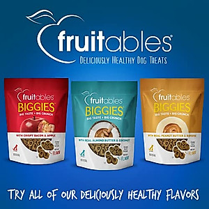 Fruitables Biggies Dog Biscuits – Crunchy Dog Biscuits Made with Pumpkin – Healthy Dog Treats Packed with – Free of Wheat, Corn and Soy – Pumpkin & Blueberry – 16 Ounces