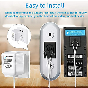 24V Doorbell Transformer Adapter Compatible with Nest Honeywell Ecobee Sensis All Versions of Ring Video Doorbells Thermostats Power Supply Adapter (26FT White, 12.0, Watts)