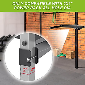 Kipika Y-Shaped Dip Bar for 2" x 2" Power Cage with 5/8" or 1" Hole - Dip Bar Attachments for Home Gym - Heavy Duty Power Rack Attachments - 2" x 2" Squat Rack Accessories for Strength Training