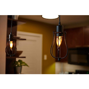 KGC LED Candelabra Bulb, 2700K Warm White 450LM, LED Dimmable Edison Bulb,4.5W Equivalent to 60W, E26 Medium Base LED Candle Bulbs, CA11/C35 Clear Glass Flame Shape Bent Tip - 6 Pack