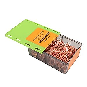 Jopwkuin Horseshoe Nails, Shoeing Nails Copper Plating Proper Stiffness 250Pcs Strict Roll Down for Livestock Farm(E4 48mm/1.89in)