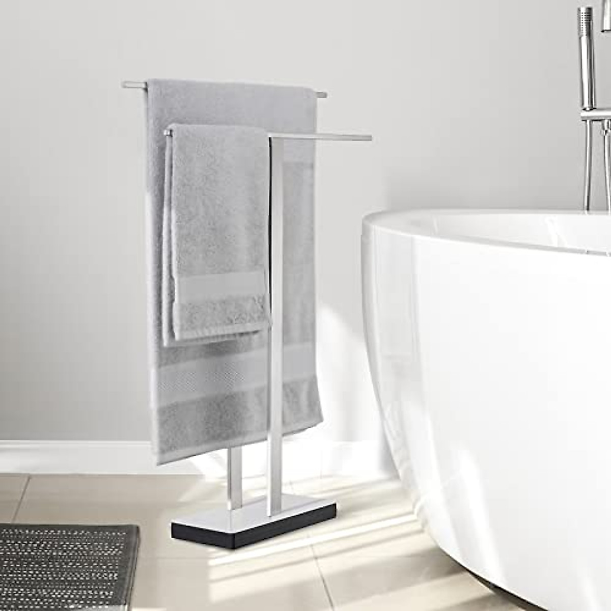 KES Towel Rack Bathroom Hand Towel Holder 2-Tier, Towel Rack for Bathroom Floor, SUS304 Stainless Steel Brushed Finish, BTH221-2