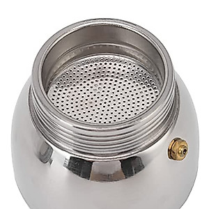 Mumusuki Stovetop Moka Pot, Glass Classic Italian Coffee Maker with Stainless Steel Base for Flavored Strong Coffee Ideal Coffee Lover Gift (200ML)