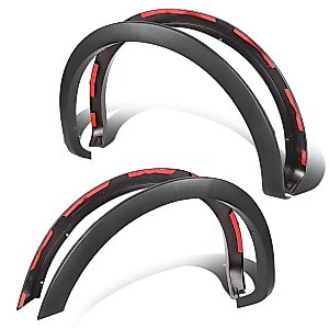 DNA Motoring IF-10019-MBK 4 Pcs OE Factory Style Wheel Fender Flares Compatible with 04-08 F-150 5'5" 6'5" 8' Style Side Bed / 06-08 Mark LT 5'5", 6'5" Beds