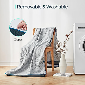 LINSY LIVING Memory Foam Mattress Topper King, 3-Inch Memory Foam Mattress Topper King Size, Gel Infused with Removable Cover, 2-Layer Ventilated Design, CertiPUR-US Certified