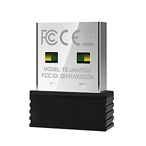 TEC USB WiFi Adapter for PC Wireless Network Adapter for Desktop/Laptop WiFi Dongle for Windows 11/10/7/8 & Linux Kernel 2.6.x, Dual Band Supports 5Ghz & 2.4 Ghz, Easy Installation, Up to 433Mbps