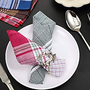 Boao 30 Pieces Men Handkerchief Soft Cotton Pocket Square Multicoloured Hankies for Party Wedding 16 x 16 Inches,15 Colors (Vivid Color)