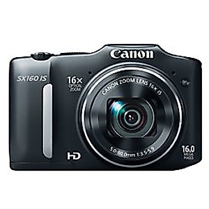 Canon PowerShot SX160 is 16.0 MP Digital Camera with 16x Wide-Angle Optical Image Stabilized Zoom with 3.0-Inch LCD (Black)
