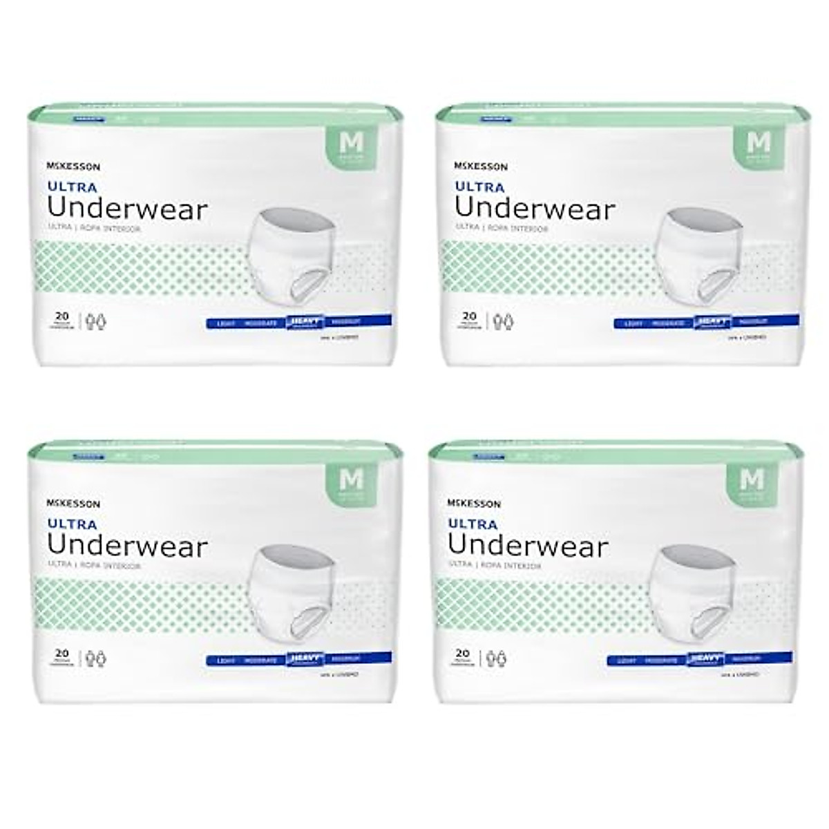 McKesson Ultra Underwear, Incontinence, Heavy Absorbency, Medium, 80 Count