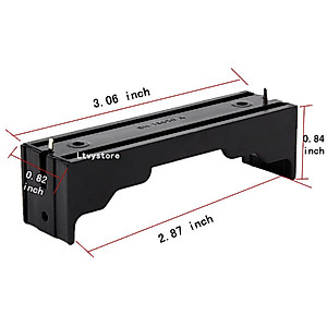 18650 Battery Case Holder, 10 Pcs 1 Slots x 3.7V DIY Battery Storage Box, in Parallel Black Plastic Batteries Case with Pin for 1 x 18650, by Ltvystore