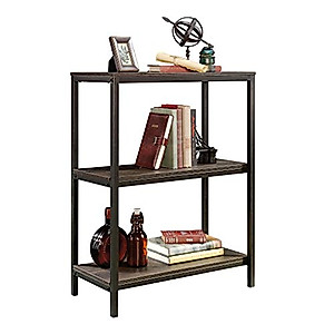 Sauder,3 shelves North Avenue Bookcase, Smoked Oak finish