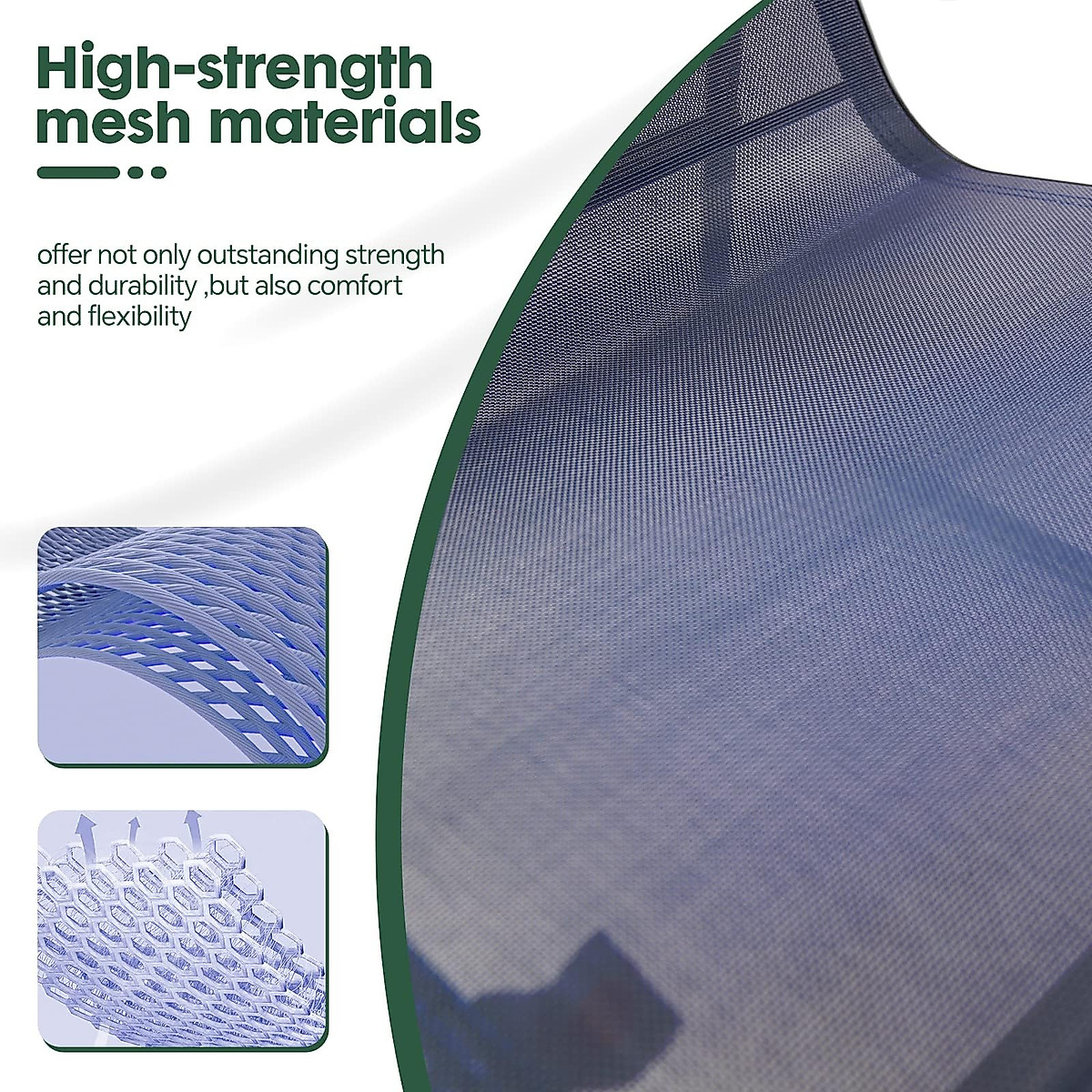 PAIQIAN 4 Piece Patio Outdoor Furniture Set with Strong Powder Coated Metal Frame One Love Seat, Two Single Chairs and one Table for Porch, Balcony, Backyad, Patio Conversation Set (Navy Blue)