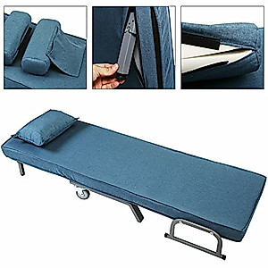 MAXCBD Couch Sleeper Home Recliner Folding Sofa Bed Arm Chair Convertible Sleeper Leisure Recliner Lounge Couch for Small Space Living Room