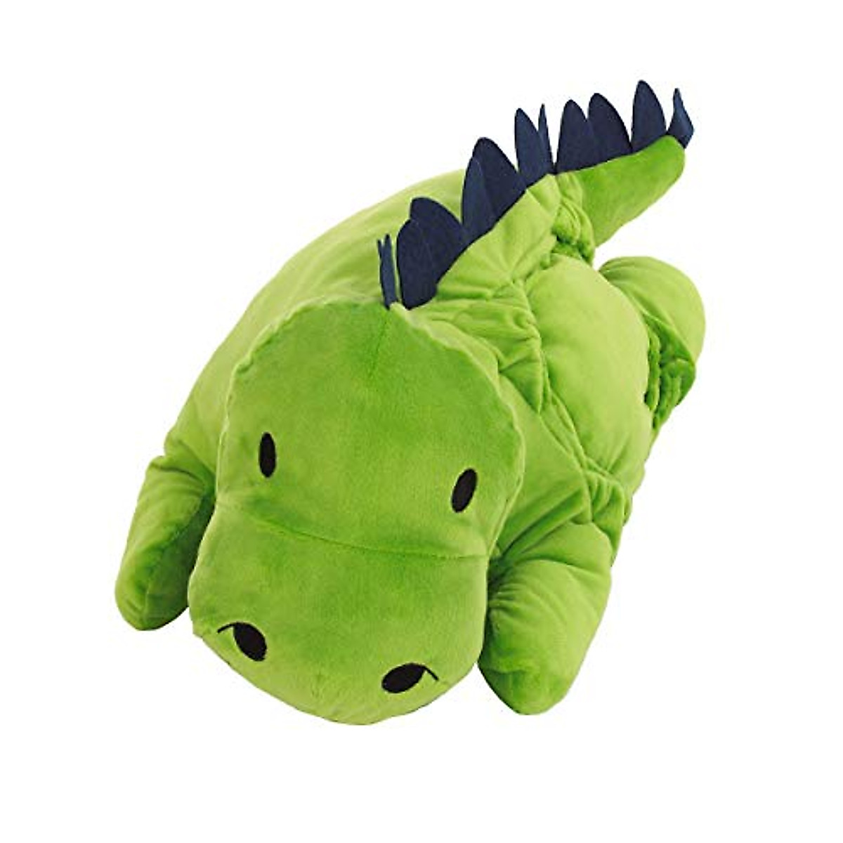 Everything Kids Dinosaur Shaped Super Soft Green and Navy Tablet Holder Pillow