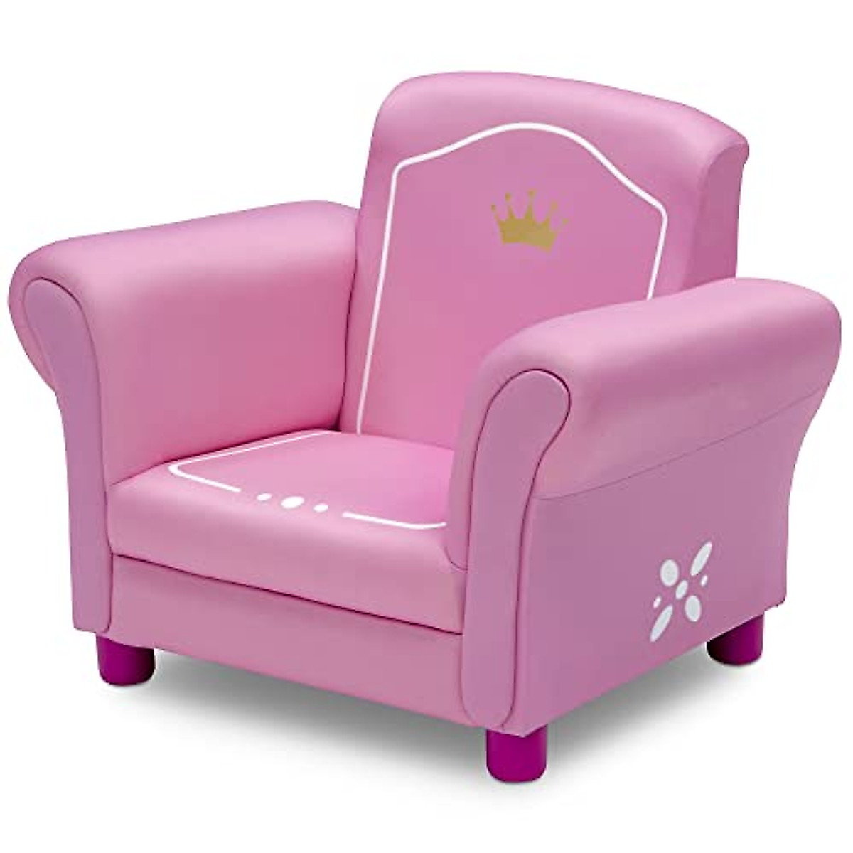 Delta Children Princess Crown Kids Upholstered Chair, Pink