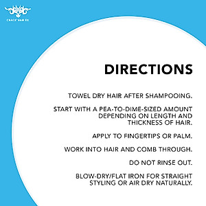 CRACK HAIR FIX Styling Creme - Multi-Tasking, Anti-Frizz, Leave-In Styling Aid With Protection from Humidity, Chlorine, Heat Treatments & Sun ( 1.25 Oz / 57 Milliliter - PACK OF TWO)