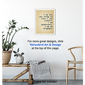 Control Quote - Inspirational Wall Art Room Decor - Motivational Home Decoration Poster Print for Bedroom, Office, Living Room - Gift for History Fans - 8x10