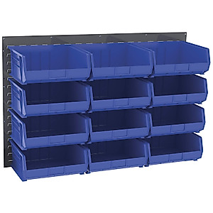 Akro-Mils 30655 Louvered Steel Wall Mount Panel Garage Organizer for Hanging AkroBin Storage Bins, 52-Inch W x 34-Inch H, Grey, Single