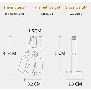Wapealy nose and ear trimmer for men, Manual stainless steel rotate nose clip, suitable for women does not hurt the skin nose hair removal, best rated，do not need batteries, removable for cleaning