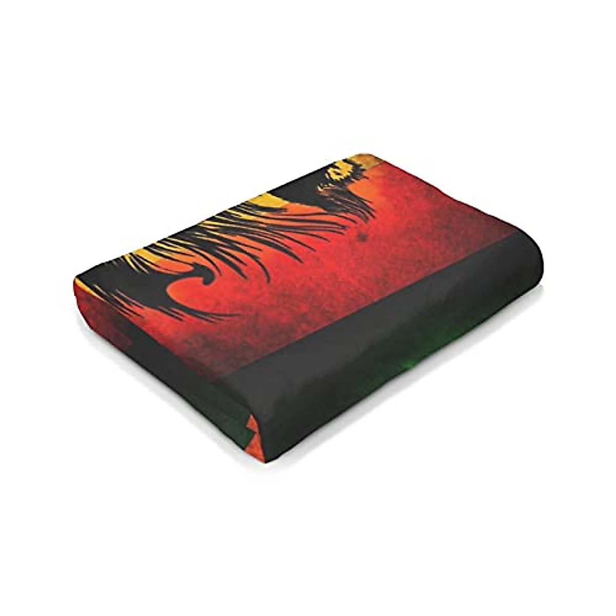 Throw Blanket Jamaican Lion Flag Ultra-Soft Micro Fleece Blanket for Couch Sofa Bed Living Room 50"X40"