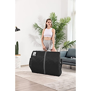 ZONEMEL Personal Far Infrared Sauna for Home, Oversized Portable Sauna for Relaxation, Better Sleep, with Heating Foot Pad, Portable Chair (X-Large, Black, L 33” x W 31.5” x H 40.5”)