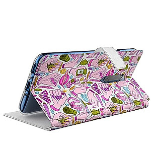 Wallet Phone Case Compatible with OnePlus Nord OnePlus 11 8T+ 10T 5G 8 Pro 1+7T Pro 7 Smoking Cigarettes Cover Magnetic Shockproof Lightweight Weed Trippy Stoner Flip Card Holder Chill Folio 420 Slim