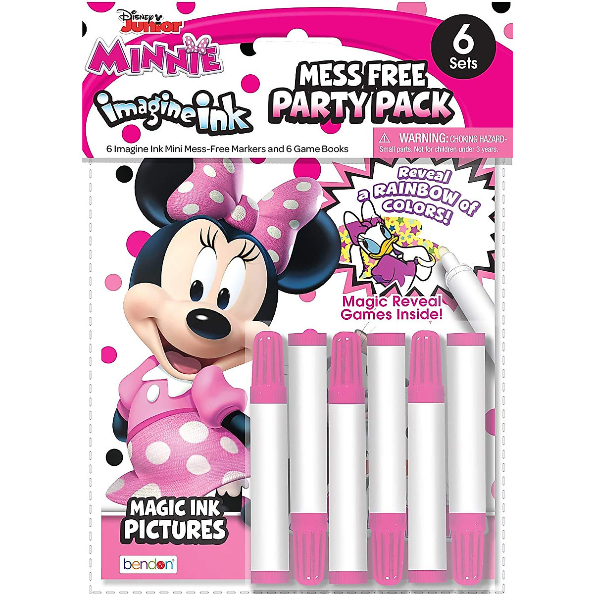 Disney Minnie Mouse and Mickey Mouse Imagine Ink Coloring Book Set for Girls Boys ~ 12 Pack No Mess Coloring Books with Minnie Stickers (Minnie Mouse Mickey Mouse Party Favors Bundle)