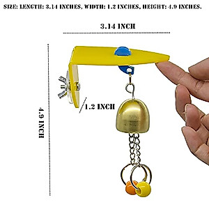 Shuoxpy Pet Bird Bell Toy Parrot Bell Toy Bird Cage Bell Toy for Parakeet Budgies Lovebirds Cockatiel Conure